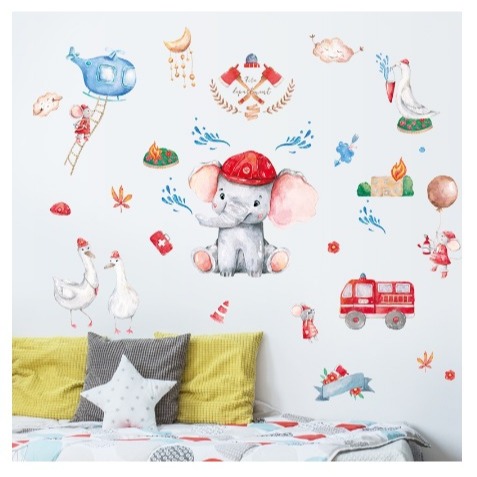 Jual STIKER DINDING KAMAR ANAK / kucing kartun animal hewan stiker ...
