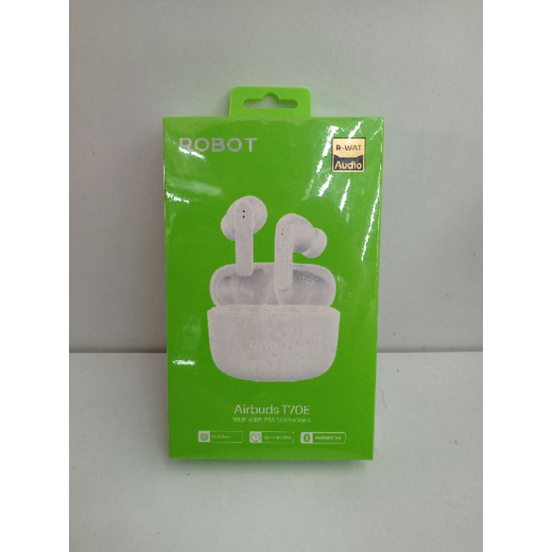 Jual ROBOT TWS Earphone Airbuds T70E White Bluetooth 5.4 Original ...