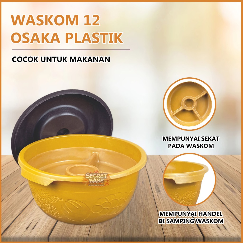 Jual (ISI 12pcs) BASKOM SEKAT TUTUP - Baskom Hajatan / Waskom / Wakul ...