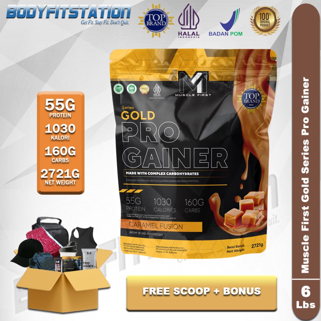 Jual Muscle First Gold Pro Gainer 6 Lbs 2721 Gr - Susu Penambah Berat ...