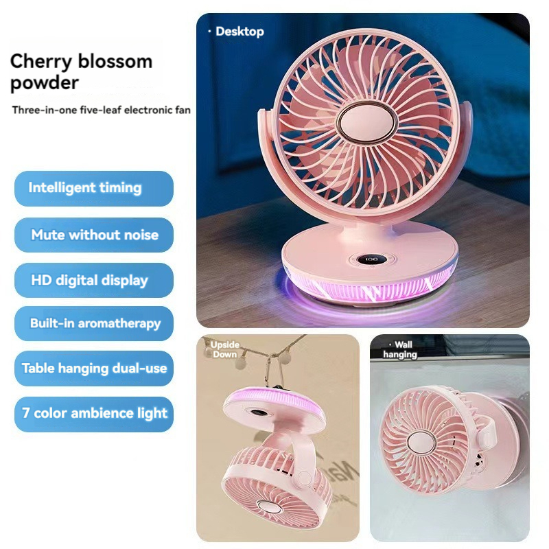 Jual 12000mAh Kipas Angin USB Clip Mini Fan Rotating Kipas Angin Meja ...