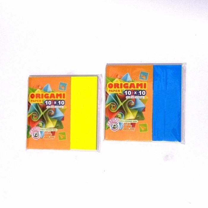 Jual Kertas Lipat / Origami Asturo ukuran 10x10 cm isi 50 Lembar ...