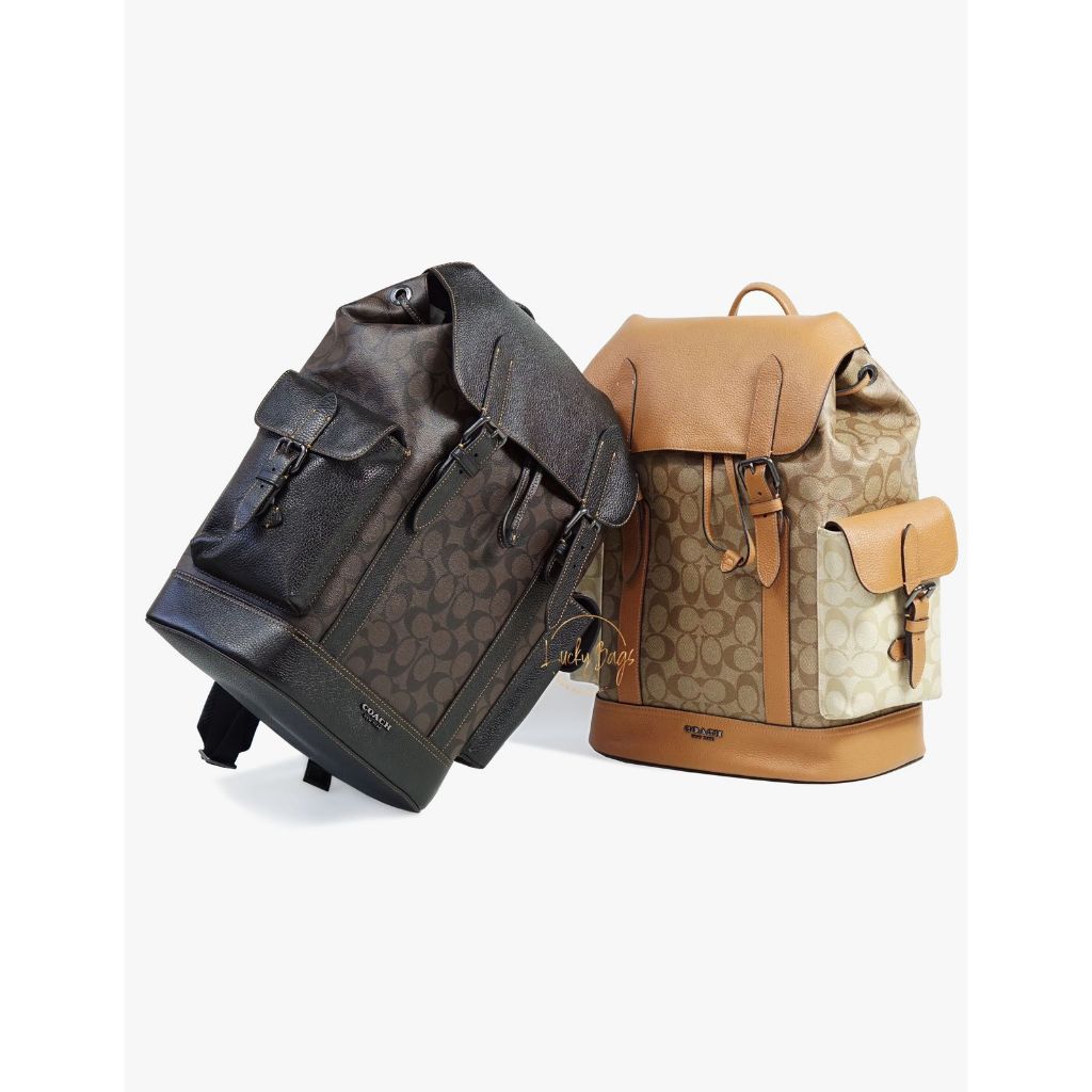 Jual COACH hudson backpack signature (authentic/original) | Shopee ...