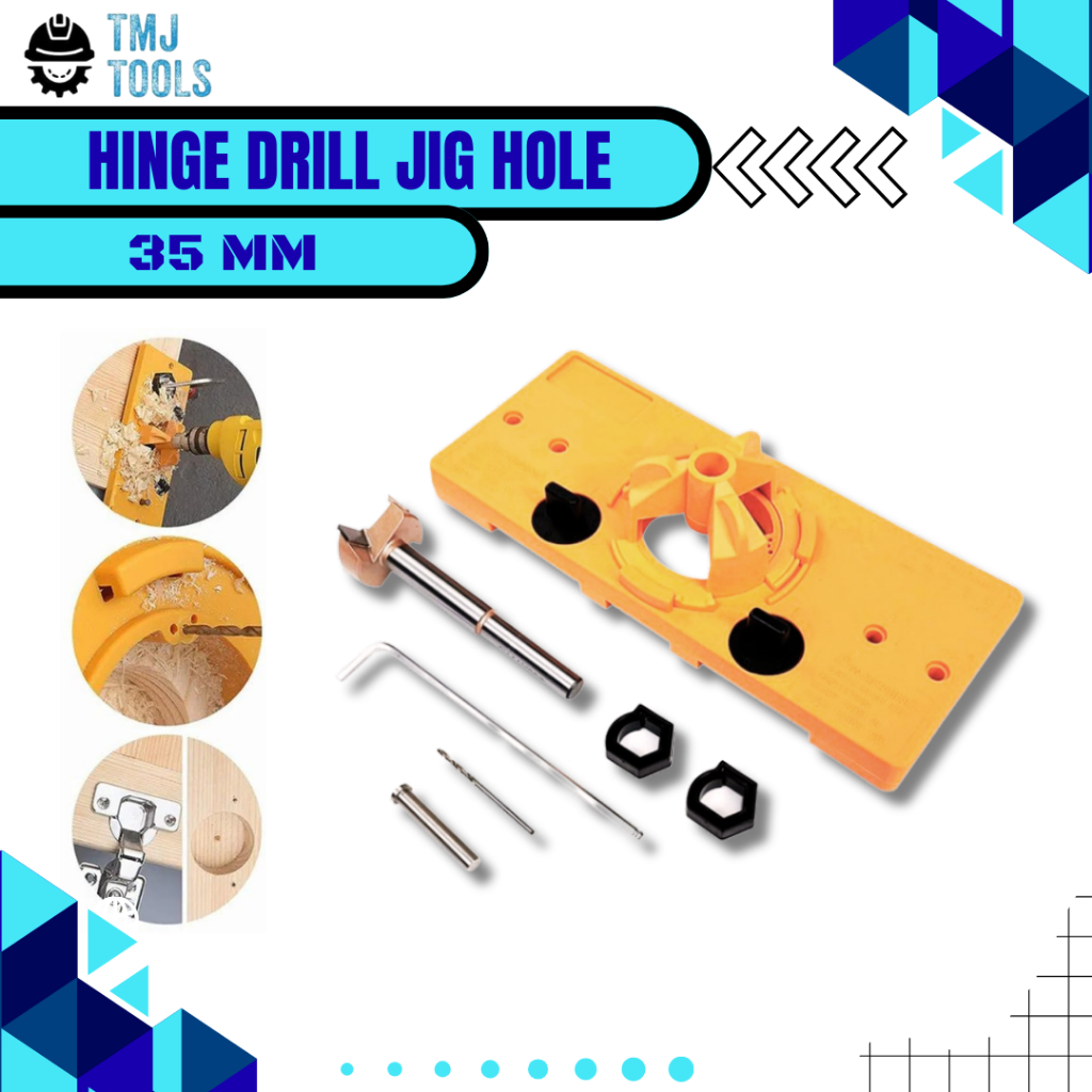 Jual Hinge Drill Jig Hole Saw Guide Locator Alat Pasang Engsel Sendok ...