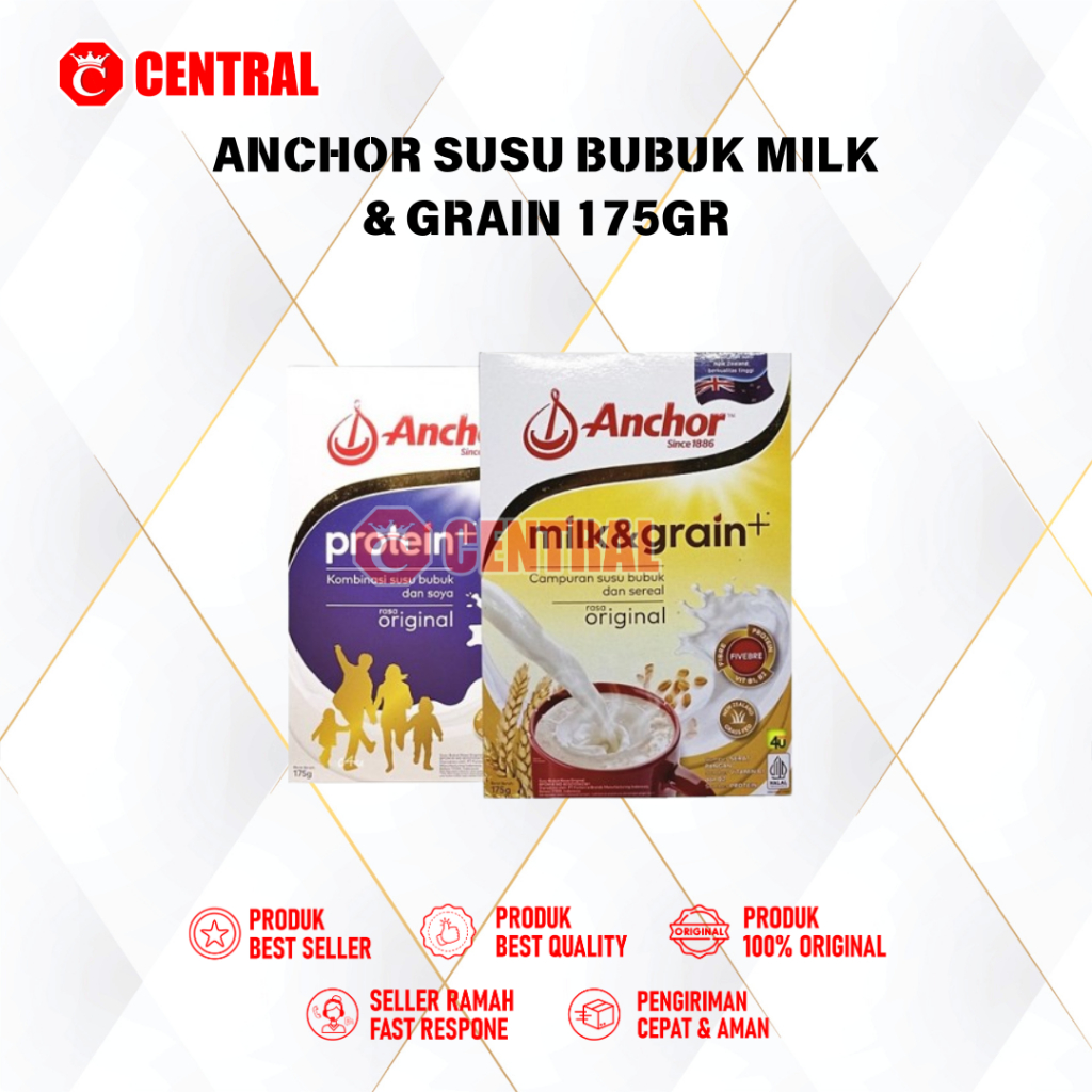 Jual ANCHOR SUSU BUBUK MILK & GRAIN 175GR | Shopee Indonesia