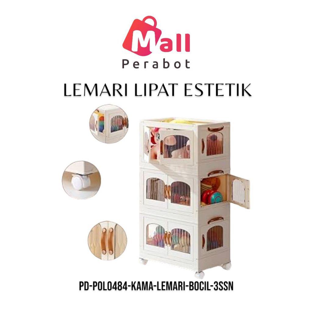 Jual Mall Perabot | Lemari Lipat Mini Premium | Lemari 3 Susun Polybox ...