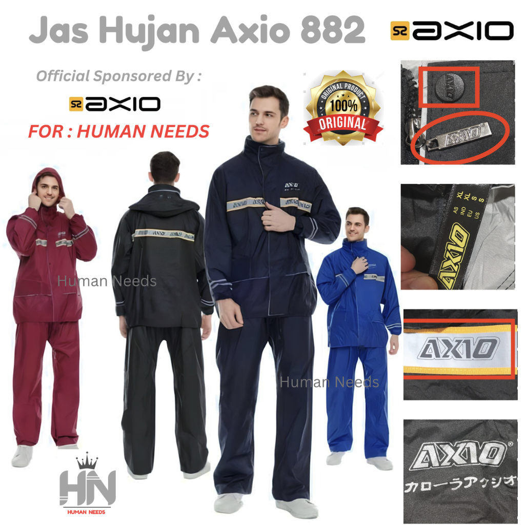 Jual Jas Hujan Axio 882 ORIGINAL/Mantel Axio Ori/Setelan Jas Ujan Axio ...