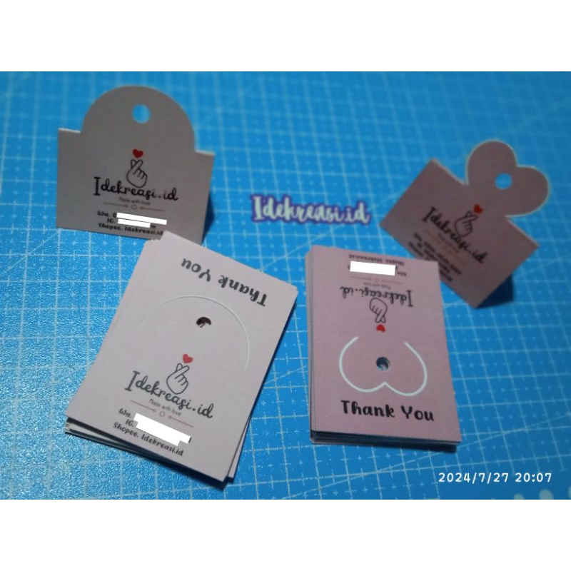 Jual Hang Tag Cutting Custom / Label Cutting Custom | Shopee Indonesia