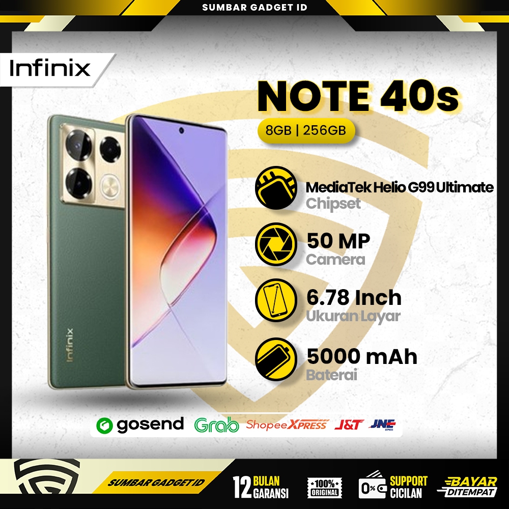 Jual Infinix NOTE 40s 4G [8GB/256GB] Garansi Resmi | 5000 mAh | LTPS AMOLED | Wireless MagCharge ...