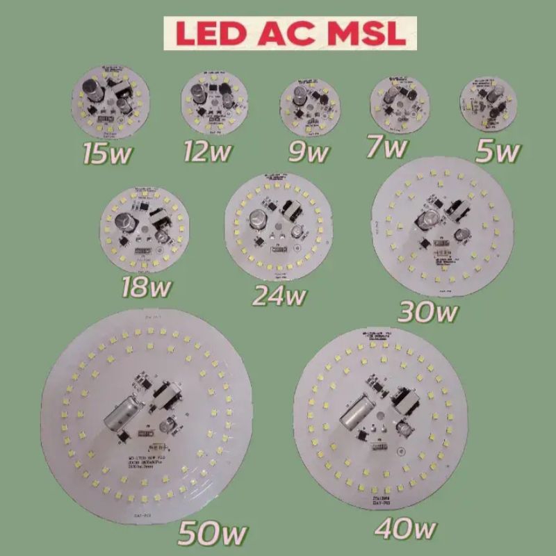 Jual PCB LED AC MSL 5W,7W,9W,12W,15W,18W | Shopee Indonesia