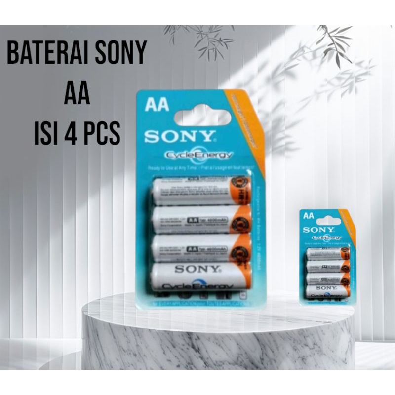 Jual Baterai Sony AA Rechargeable isi 4 pcs 4600 Mah | Shopee Indonesia