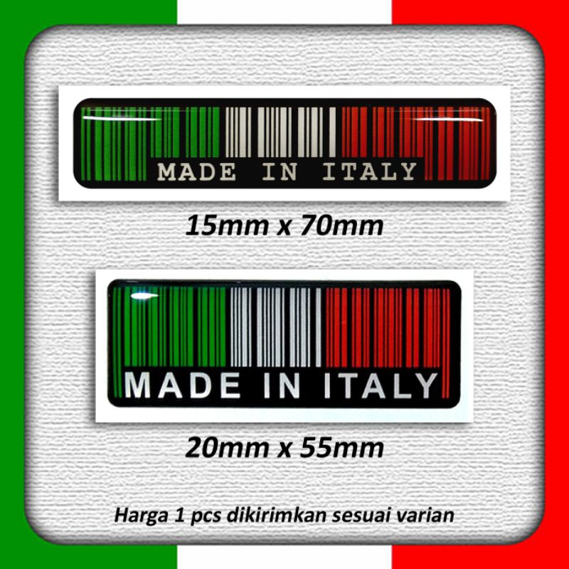 Jual Sticker Made In Italy Barcode Timbul | Shopee Indonesia