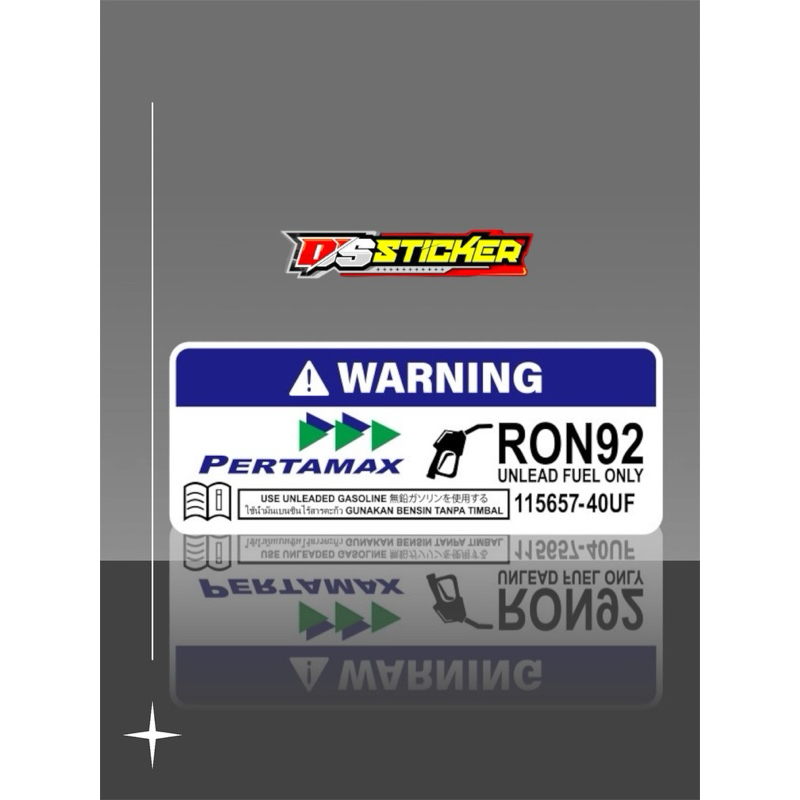 Jual STIKER CUTTING WARNING RON 92 PERTAMAX | Shopee Indonesia