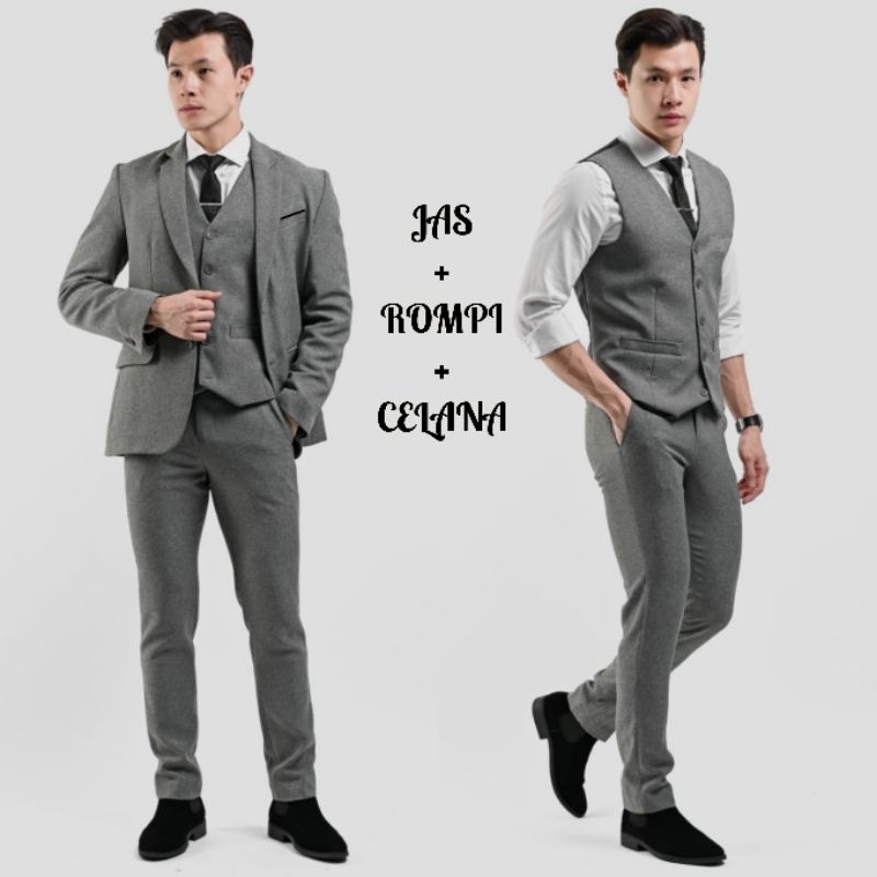 Jual Dvandra.id Setelan Jas Light Grey Jas Dan Celana Slimfit | Shopee ...