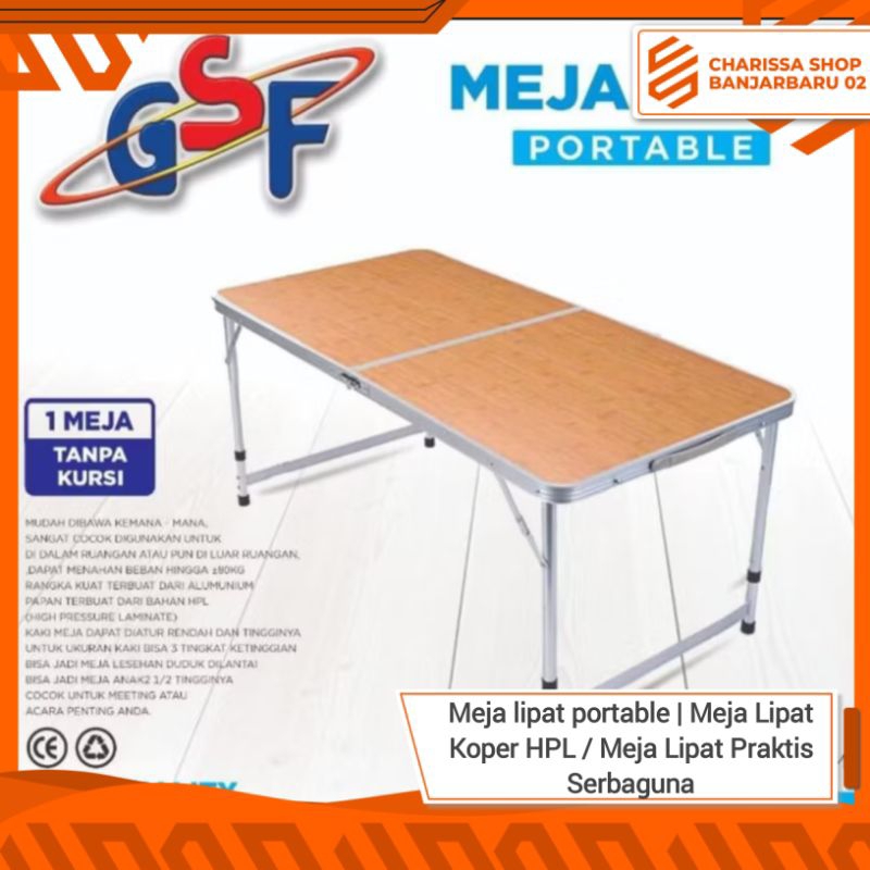 Jual Meja lipat portable | Meja Lipat Koper HPL / Meja Lipat Praktis Serbaguna / Meja Lipat ...