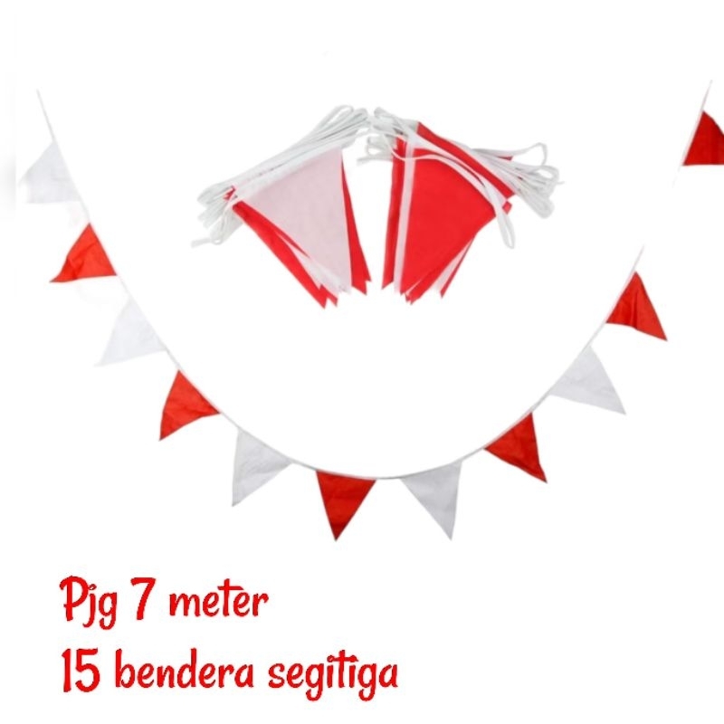 Jual Bendera Umbul Segitiga Merah Putih Dekorasi 17 Agustus | Shopee Indonesia