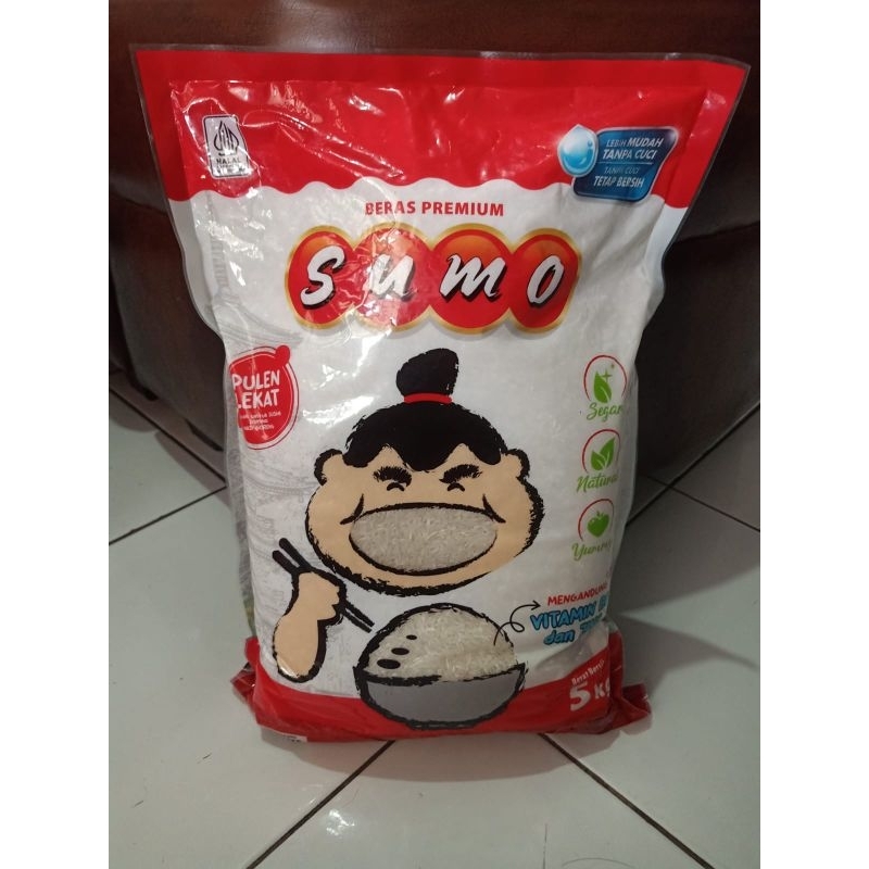 Jual HALAL New Beras Putih Sumo Merah Kemasan 5kg | Shopee Indonesia