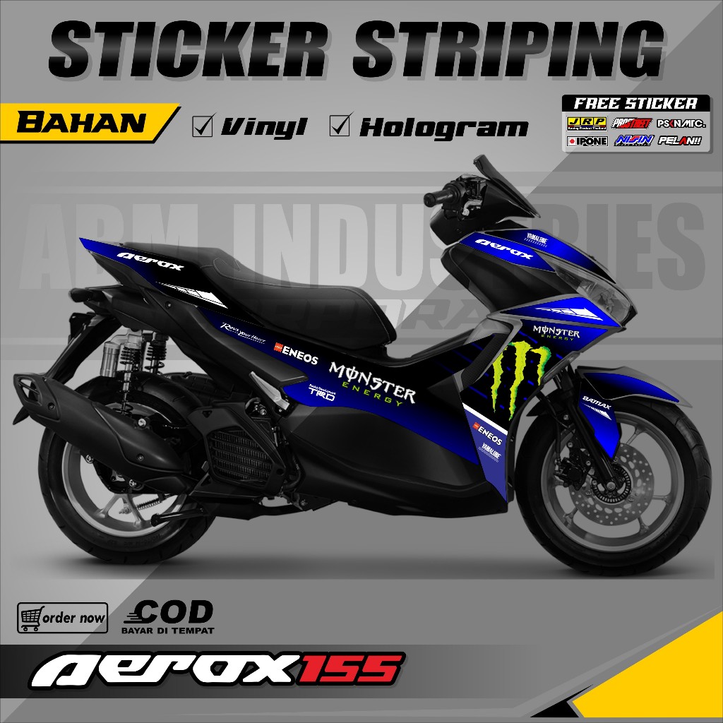 Jual STICKER STRIPING AEROX 155 NEW - STRIPING MOTOR YAMAHA AEROX 155 ...