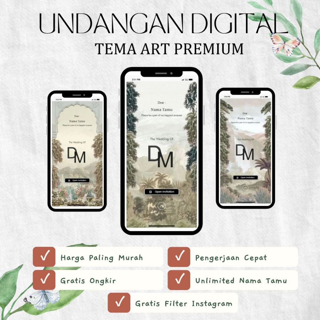 Jual Art Tema - Undangan Digital Wedding Gratis Filter Wedding IG ...