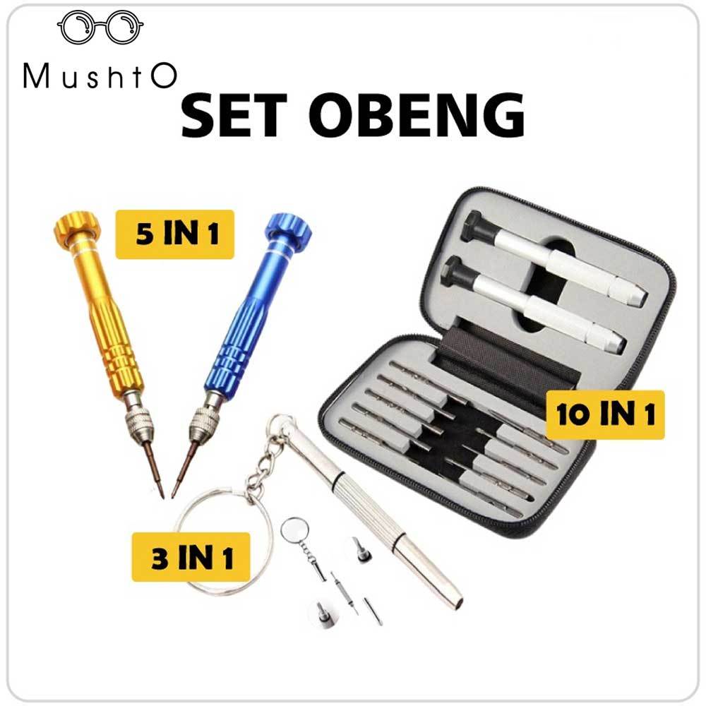 Jual Mushto Obeng Kacamata Serbaguna / Set Obeng 3in1 / 5in1 / 10 in 1 Multifungsi Reparasi ...