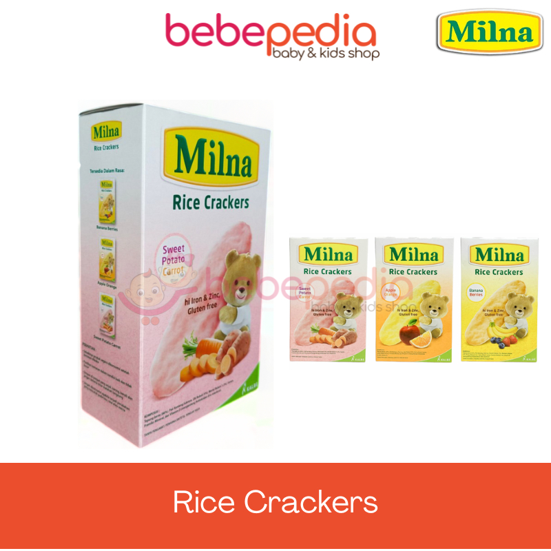 Jual Milna Rice Crackers 20gr ( 5sachet ) / Biskuit Milna / Biskuit ...