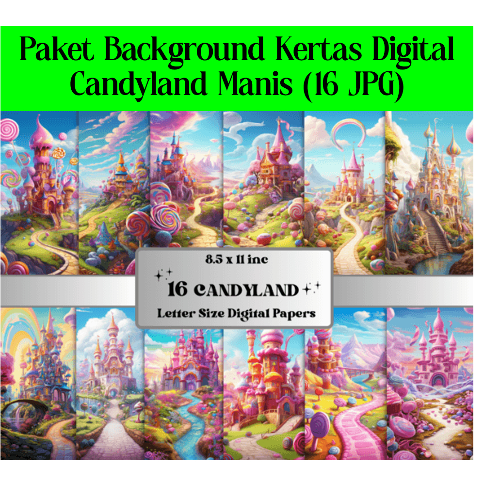 Jual Paket Background Kertas Digital Candyland Manis (16 JPG) | Shopee ...