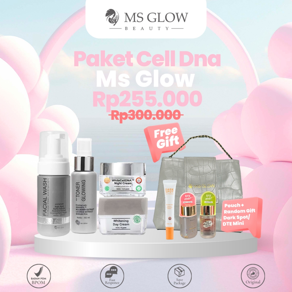 Jual PAKET White Cell DNA MS GLOW FREE GIFT | Shopee Indonesia