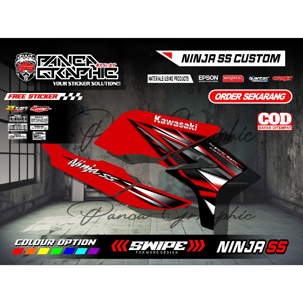 Jual Striping Variasi NINJA SS Transparan Hologram terbaru keren ...