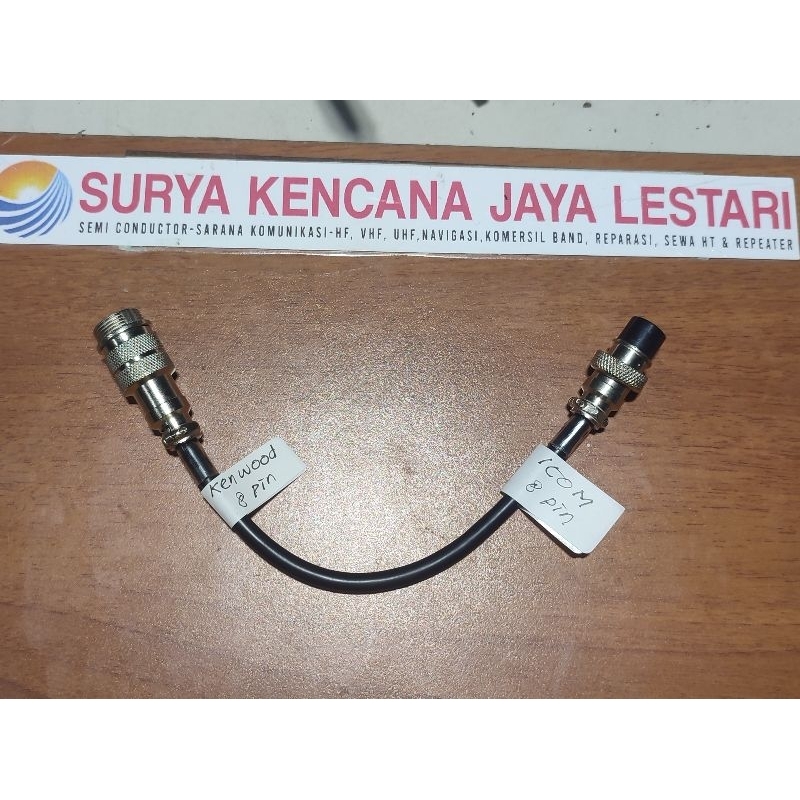 Jual JUMPER MIC MICROPHONE RIG KENWOOD 8PIN BESI KE RADIO ICOM 8PIN ...