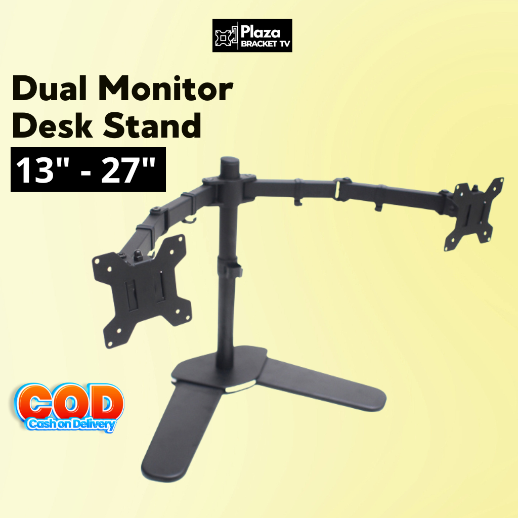 Jual Dual Monitor Bracket Desk Stand 13" - 27" Full Motion And ...