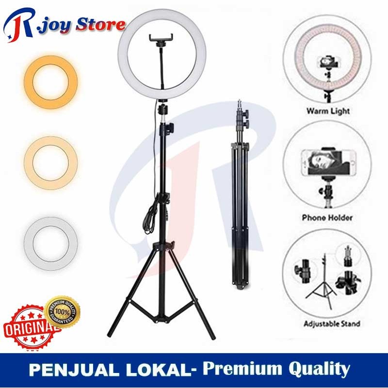 Jual R.joy-Lampu Ring LED 26CM dengan Landasan Tripod Tinggi 2.1M ...