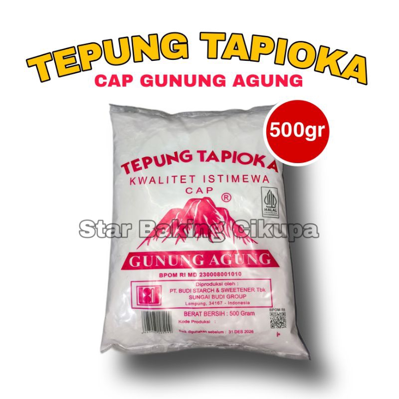 Jual TEPUNG TAPIOKA CAP GUNUNG AGUNG 500 GRAM | Shopee Indonesia