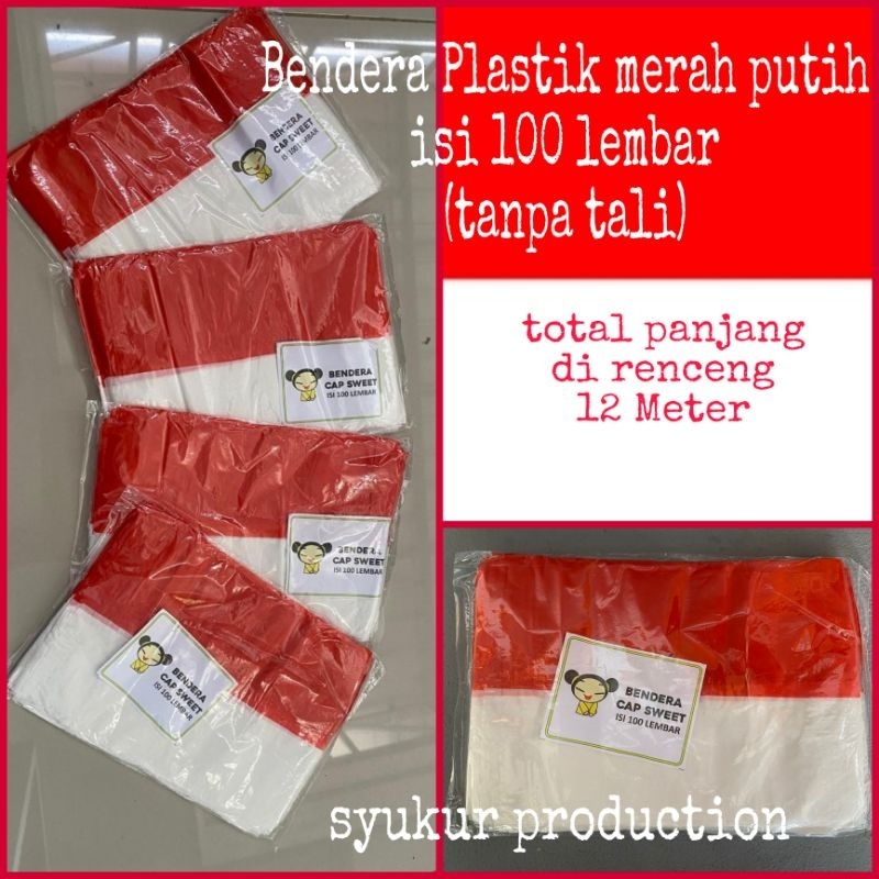 Jual Promo Bendera Plastik Merah Putih 1 pack isi 100 lembar Termurah ...