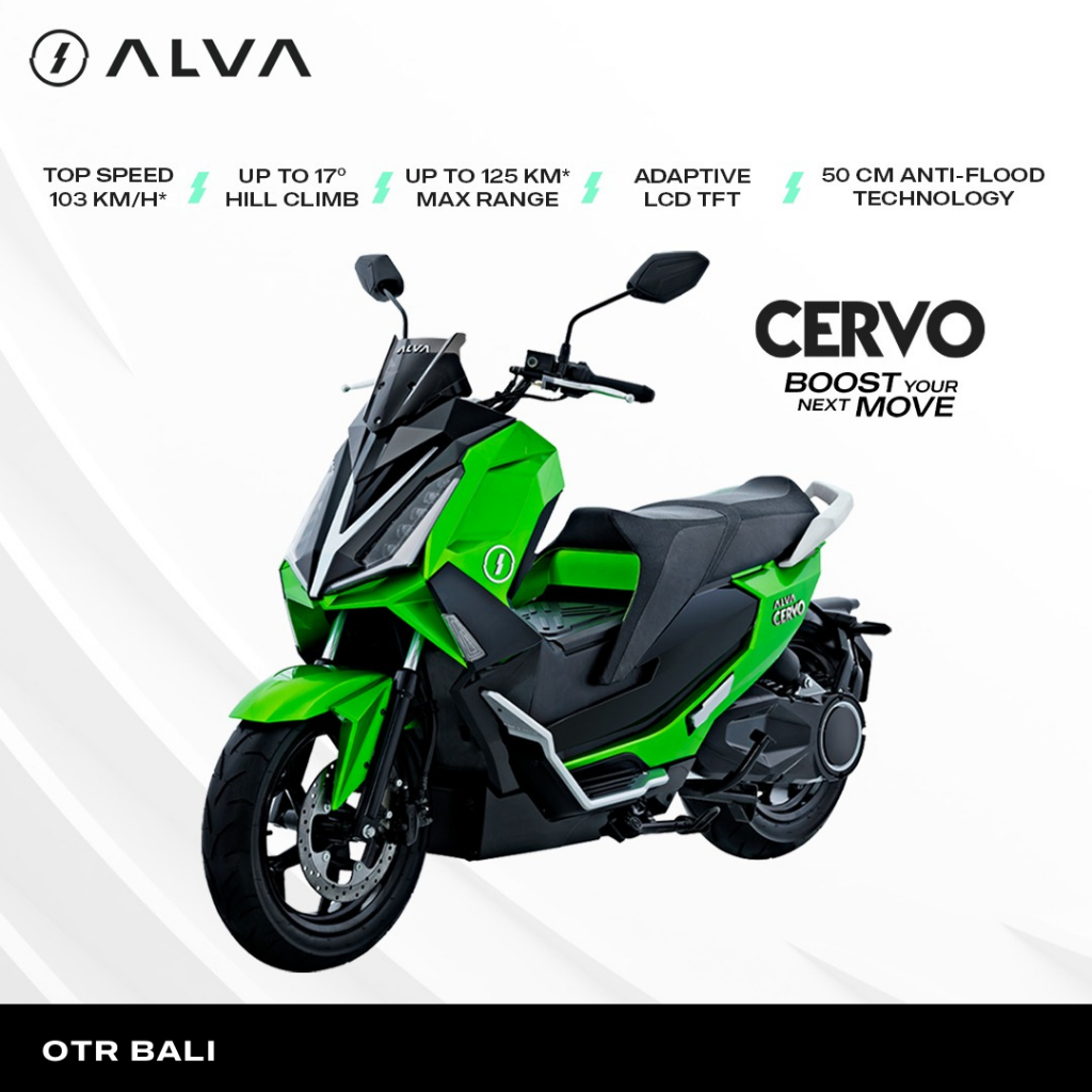 Jual ALVA - Alva Cervo 2 Batteries Sepeda Motor Listrik [OTR Bali ...