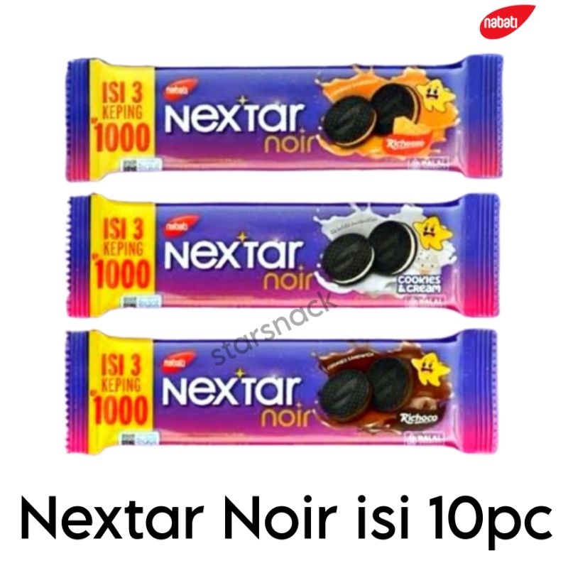 Jual Nextar noir Coklat/Cookies keju isi 10 bj/ pak | Shopee Indonesia