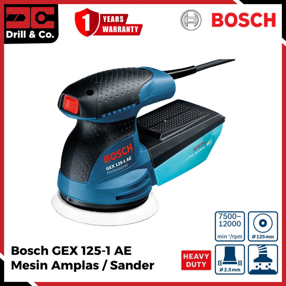 Jual Bosch GEX 125-1 AE Random Orbit Sander / Mesin Amplas Orbit | Shopee Indonesia
