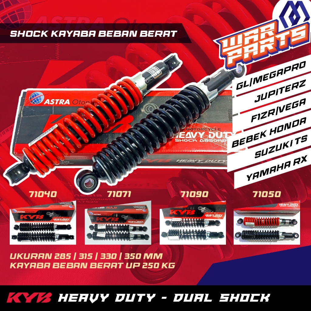 Jual Shock Belakang kAYABA Beban Berat 250KG Kayaba Ukuran 285/315/330/350 mm Original KYB Heavy ...