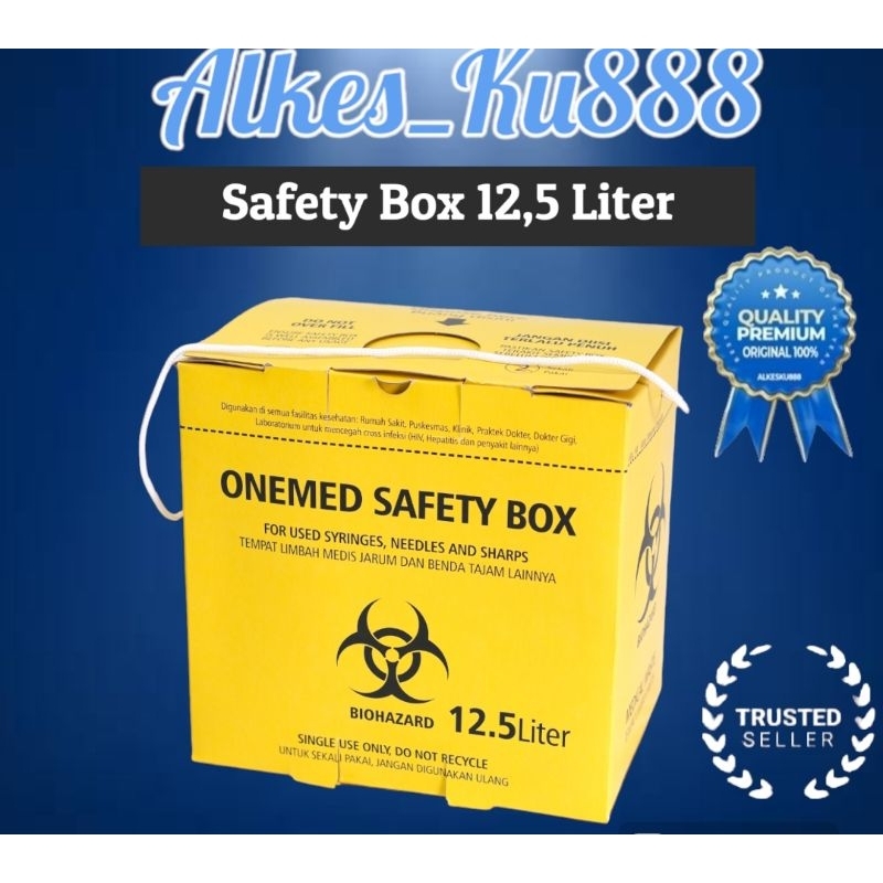 Jual SAFETY BOX 12,5 LITER ONEMED/TEMPAT SAMPAH MEDIS ONEMED 12,5 LITER | Shopee Indonesia