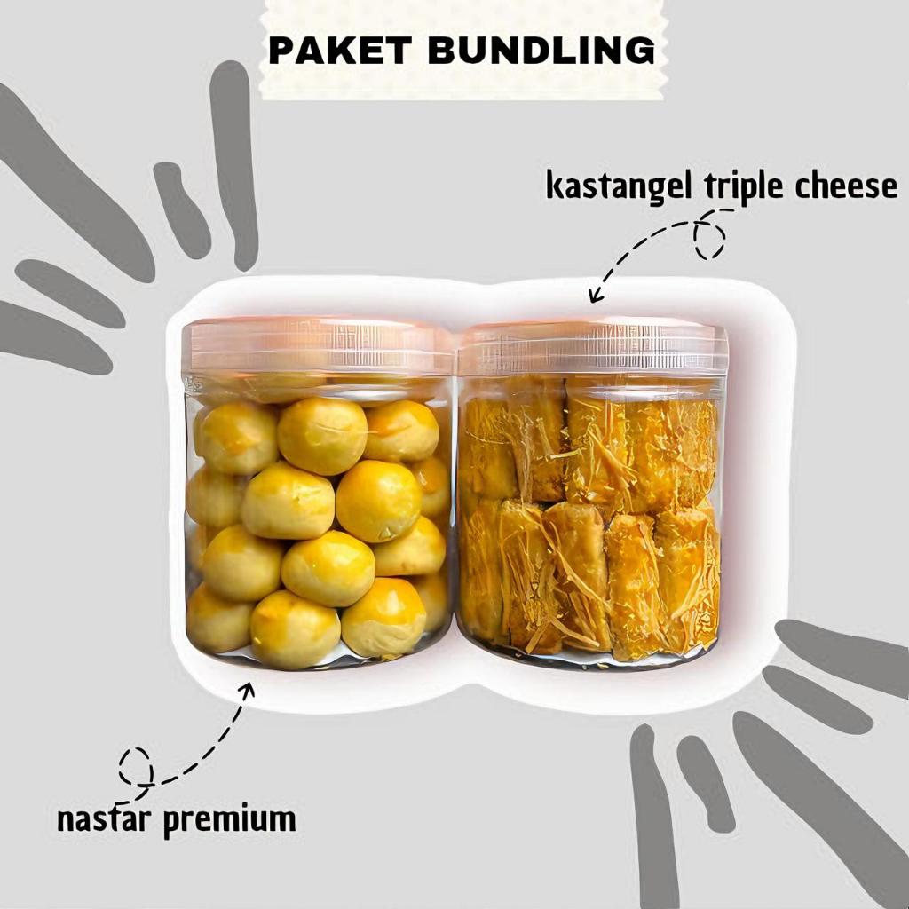Jual [PAKET BUNDLING 2 TOPLES] PAKET Hampers Lebaran Toples 600ml Isi 2 kue kering cookies ...