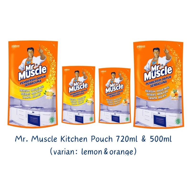 Jual MR MUSCLE KITCHEN POUCH PEMBERSIH DAPUR 400ml & 720ml | Shopee ...