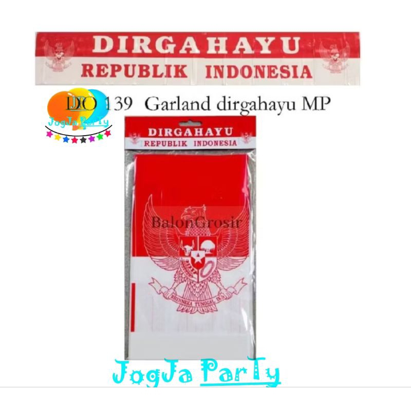 Jual Hiasan 17 agustusan garland tumbai tirai foil dekorasi hit ri ...