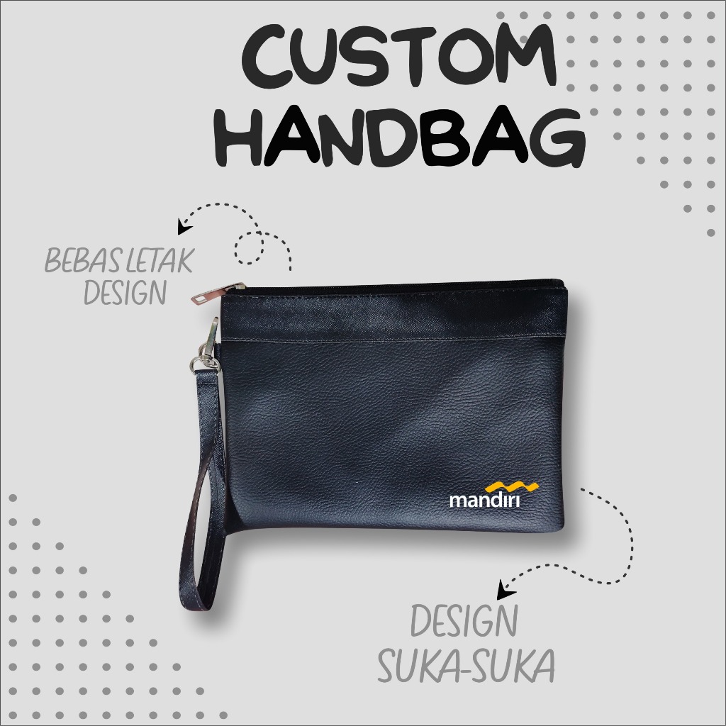 Jual Clutch Logo Bank Mandiri Handbag Dompet Pouch V3 Pria Tas Tangan ...