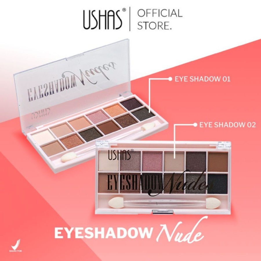 Jual USHAS ES2802 12 NUDES COLORS EYESHADOW PALETTE 10.2GR | Shopee ...