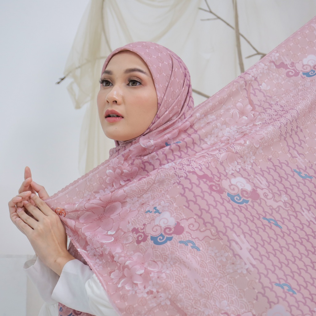 Jual KIREI SCARVES - Hanami Scarf Series - Hijab Motif Voal Segi Empat ...