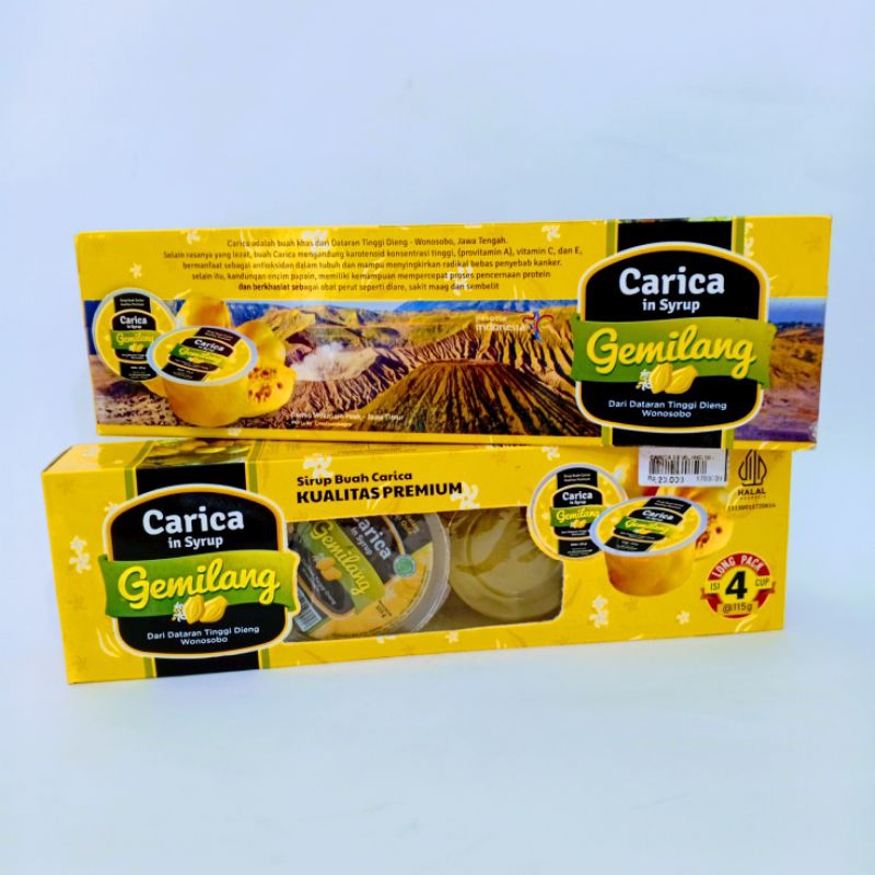 Jual Sirup buah Carica | Carica in Syrup Gemilang | netto 115 g ...