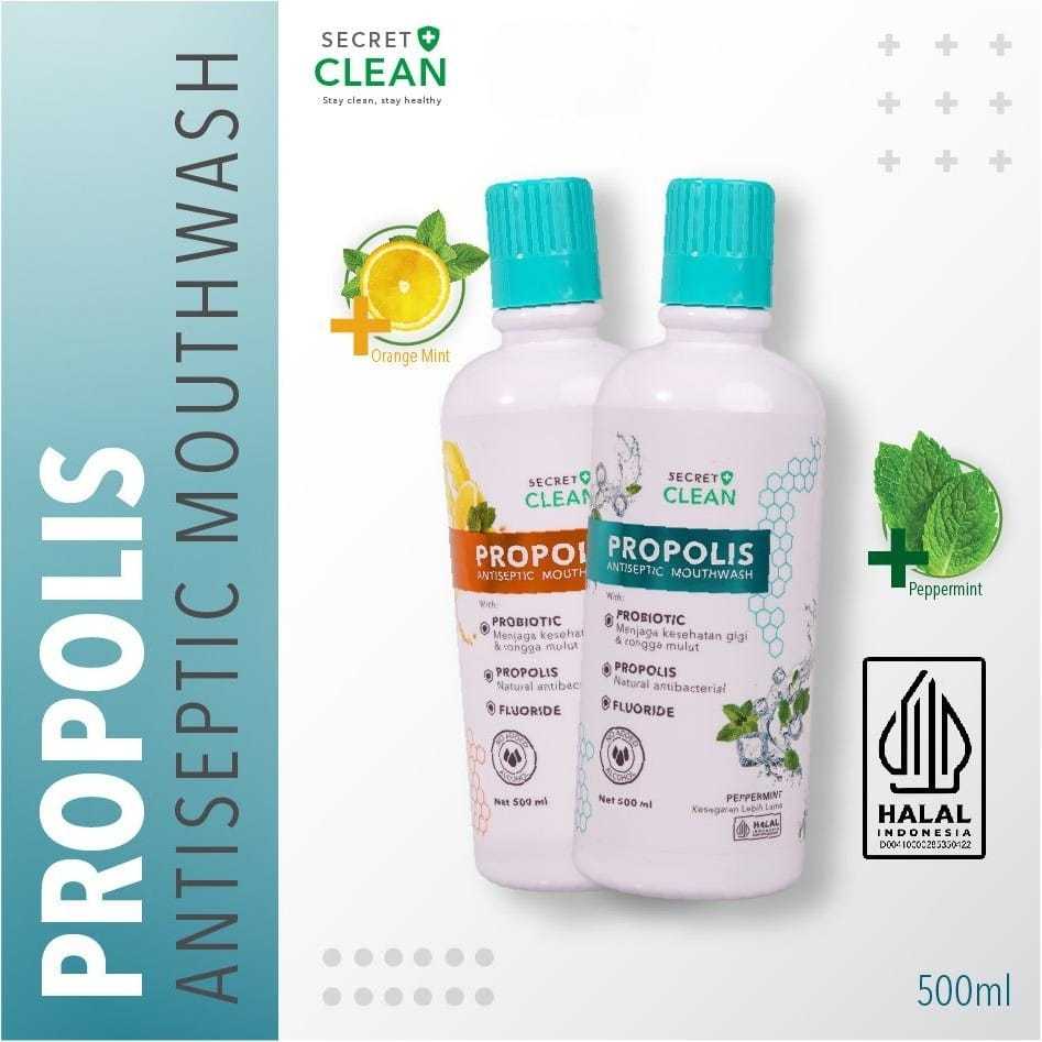 Jual Secret Clean Propolis Antiseptic Mouthwash 500ml | Shopee Indonesia