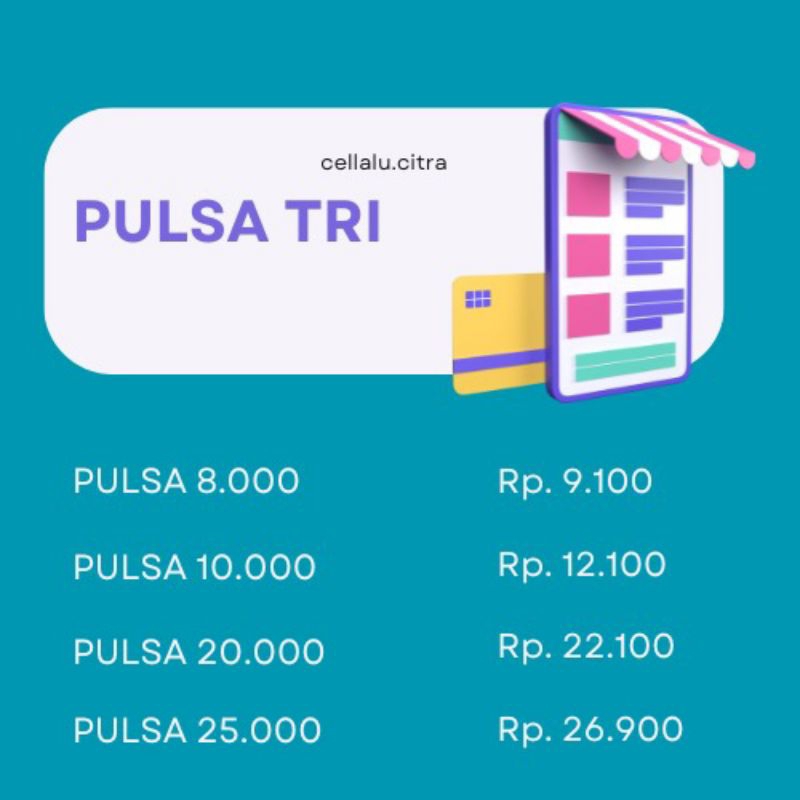 Jual PULSA REGULER TRI 3 MENAMBAH MASA AKTIF | Shopee Indonesia