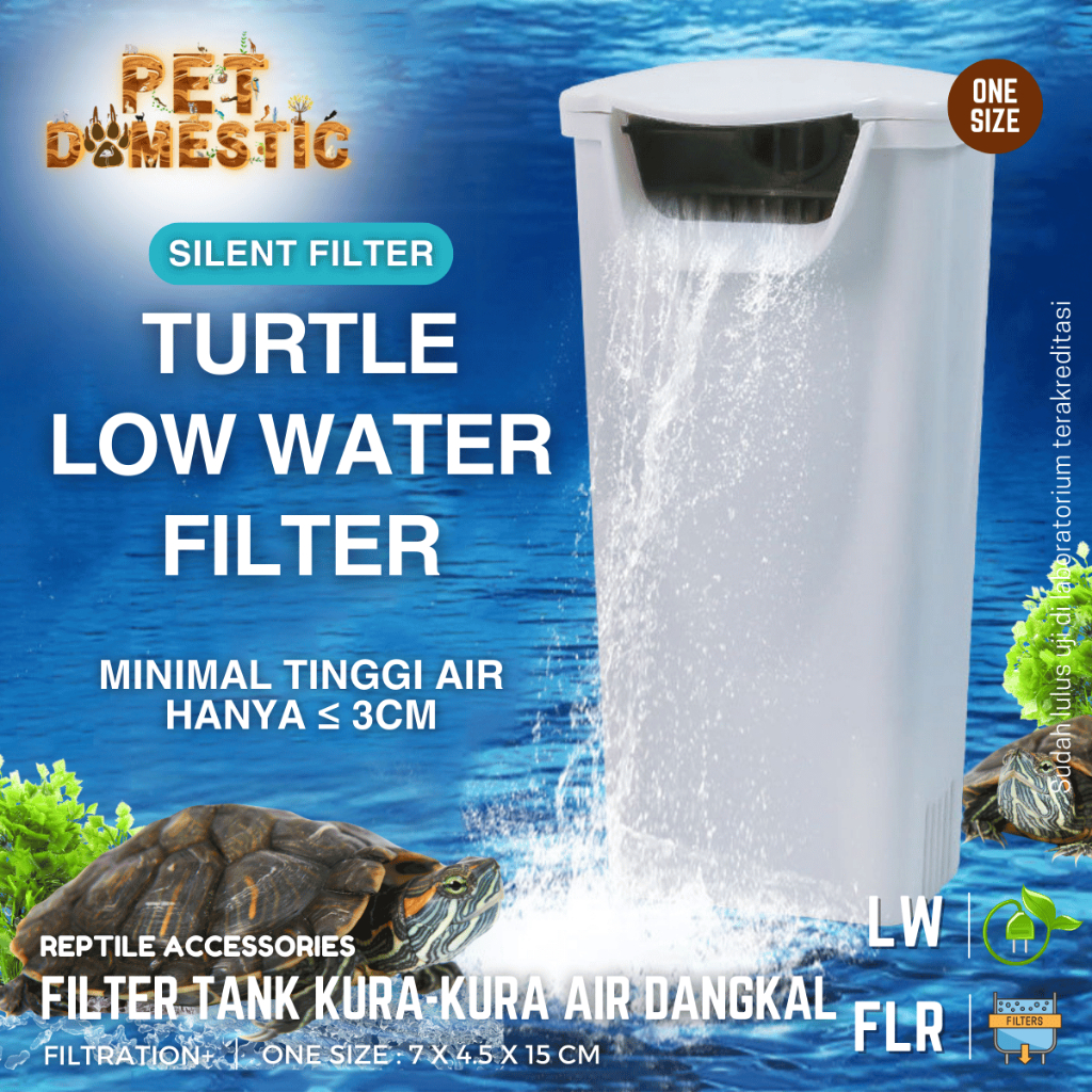 Jual Turtle Low Water Pompa Air Dangkal Mesin Filter Aquarium Akuarium Kandang Tempat Ember Bak ...