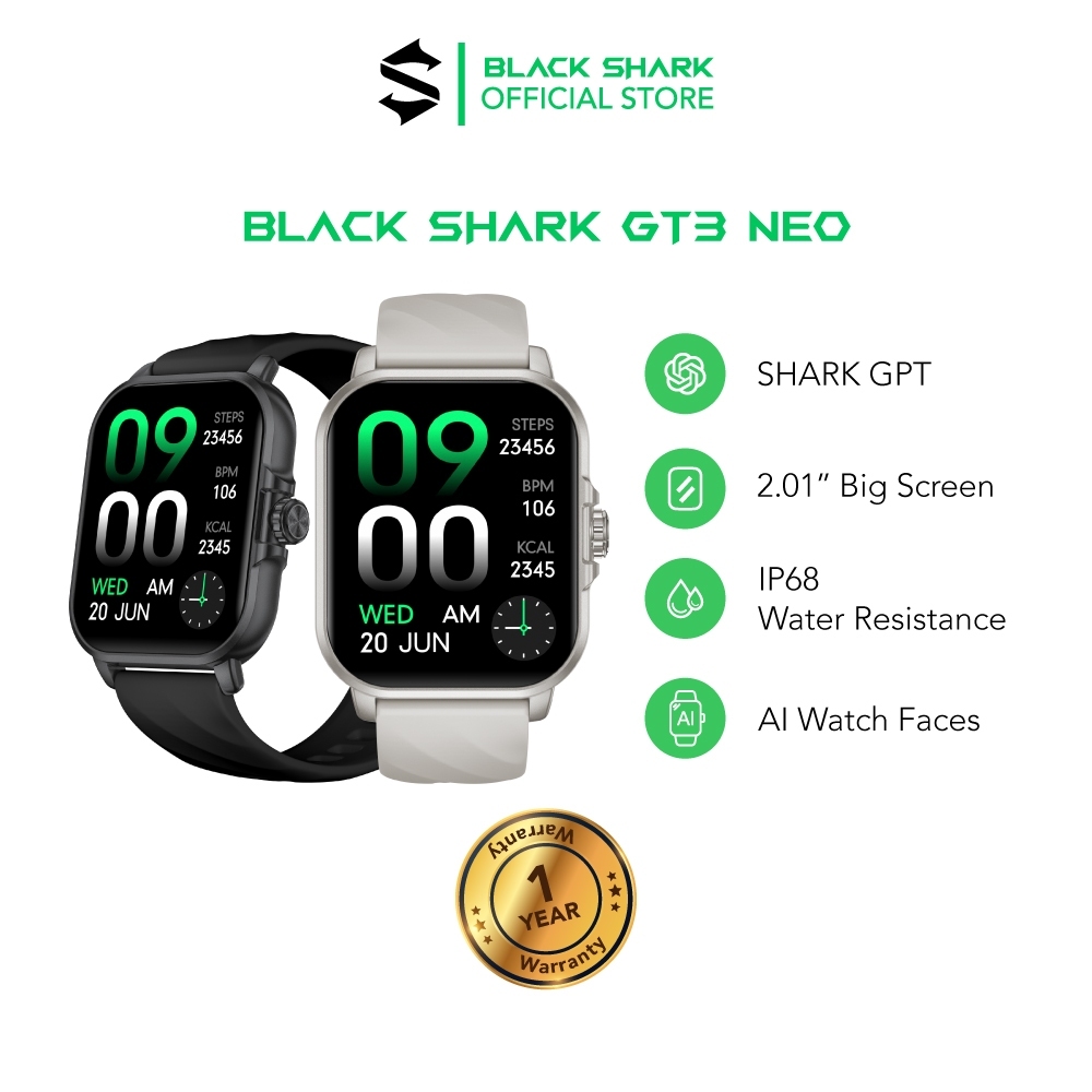 Jual Black Shark GT3 NEO Smartwatch | Layar 2.01” Vibrant | 24H Health Monitoring | Bluetooth ...