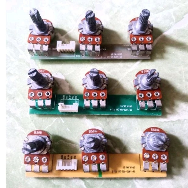 Jual Saklar Potensio B50K Stereo Mixer Volume Mic Bass Echo SY-1872 PCB ...